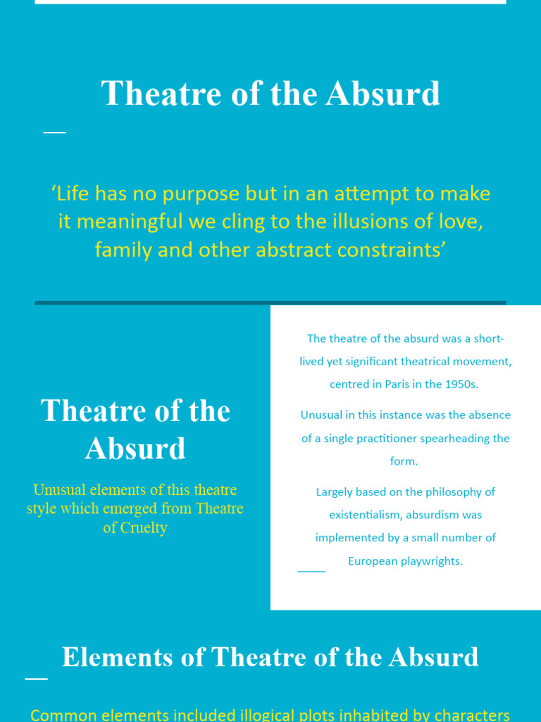 Understanding Theatre of the Absurd | PDF | Existentialism