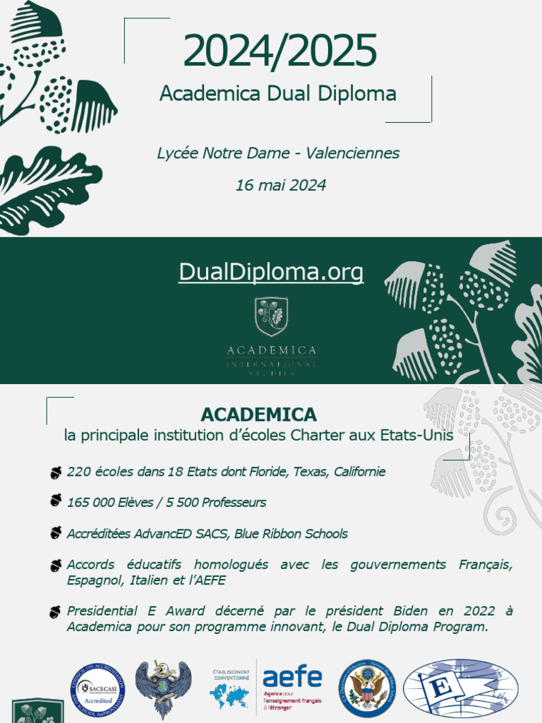 Programme Dual Diploma Academica | PDF | Les États-Unis