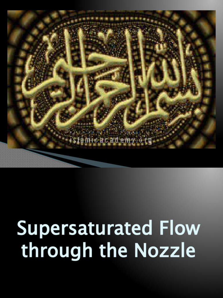 Lec-20-21 Supersaturated Flow Through Nozzle | PDF | Steam | Nozzle
