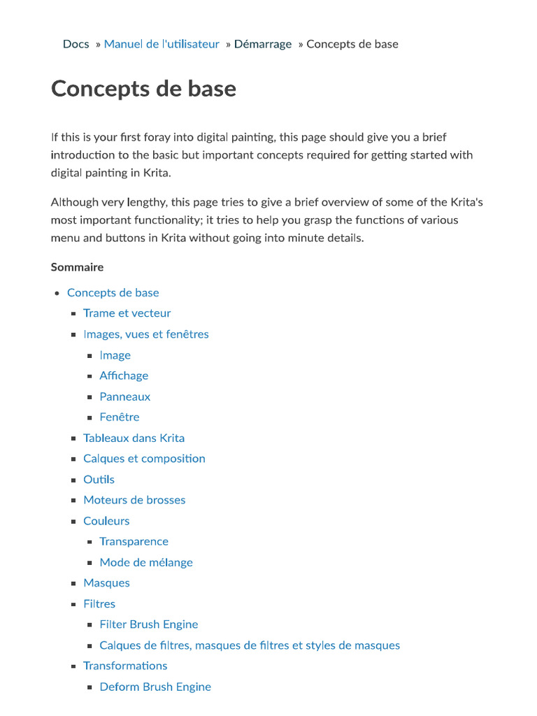 Concepts de base — Documentation Krita Manual 5.2 | PDF