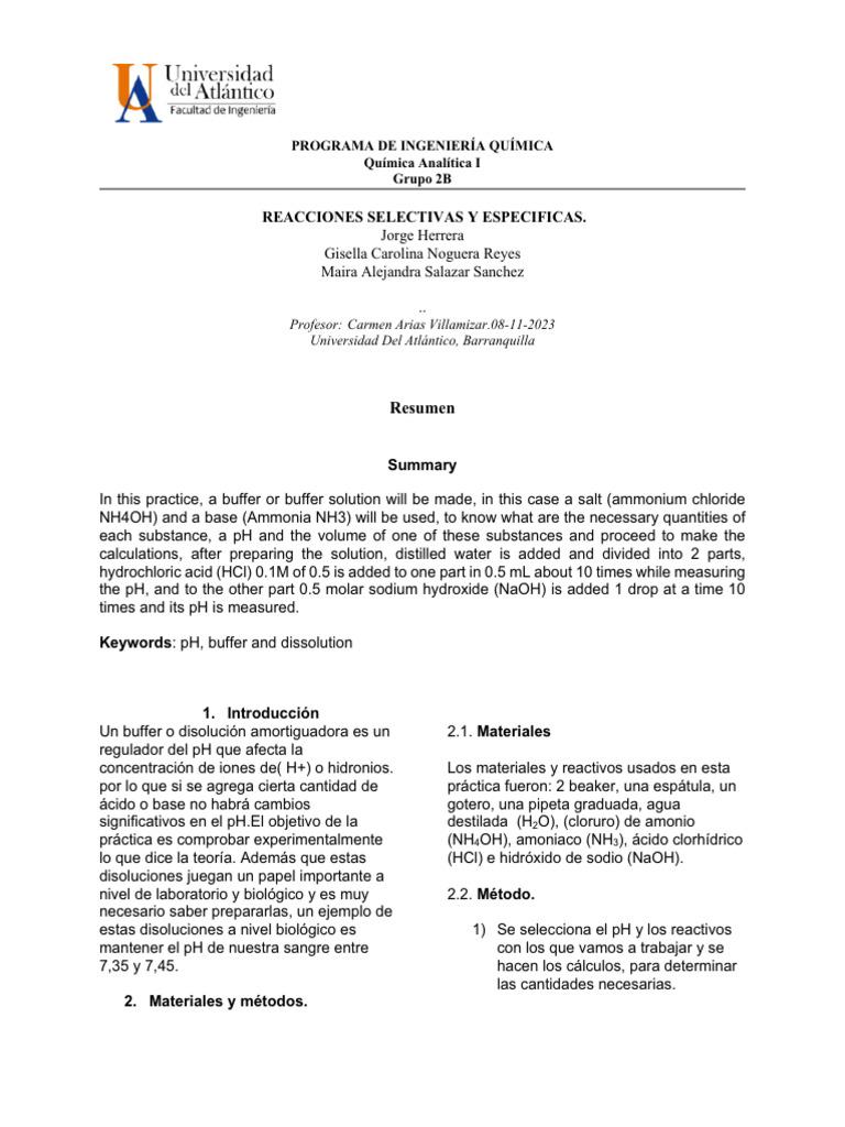 Preparación de Soluciones Buffer | PDF | Ph | Solución tampón