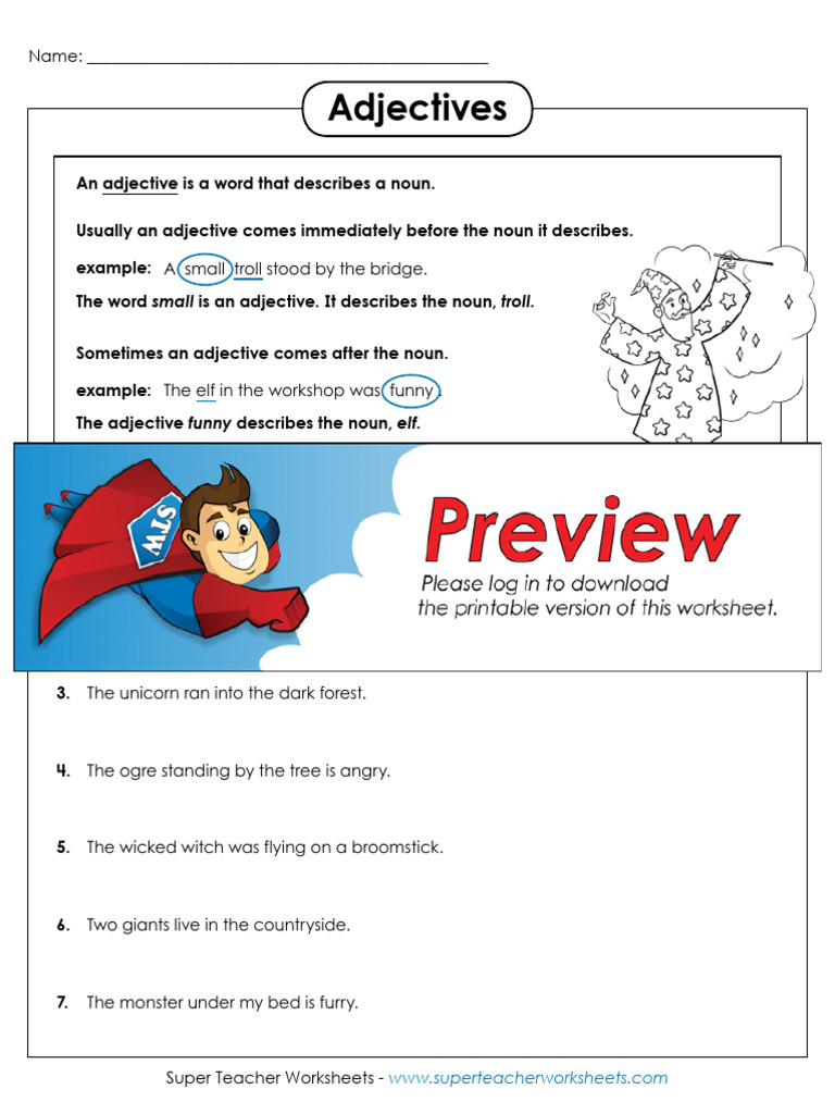 Adjective Practice for Kids | PDF | General Fiction