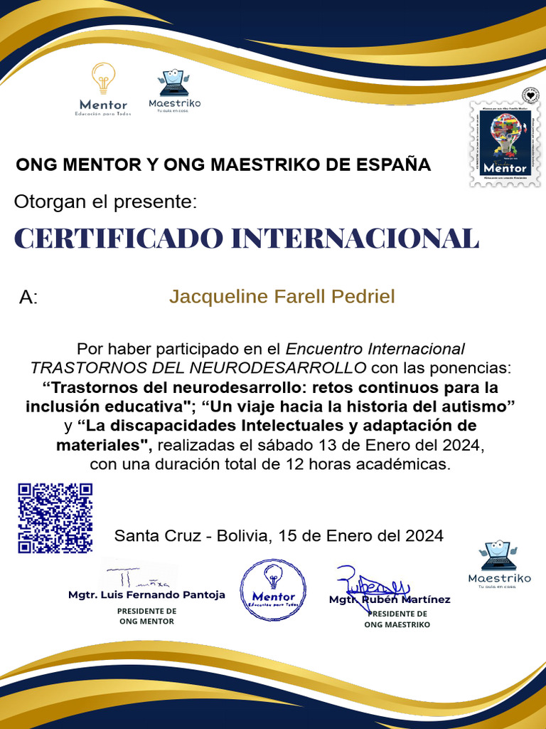 Jacqueline Farell Pedriel - 3 NEURO MENTOR | PDF