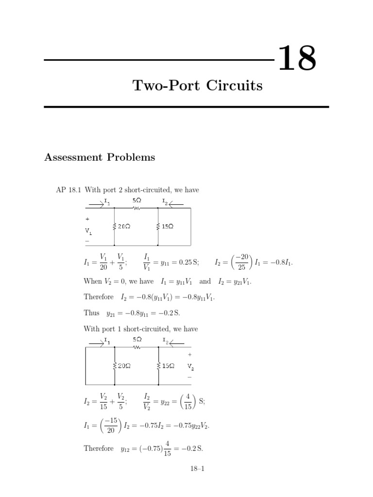 ch18 Soln | PDF | Applied Mathematics | Electricity