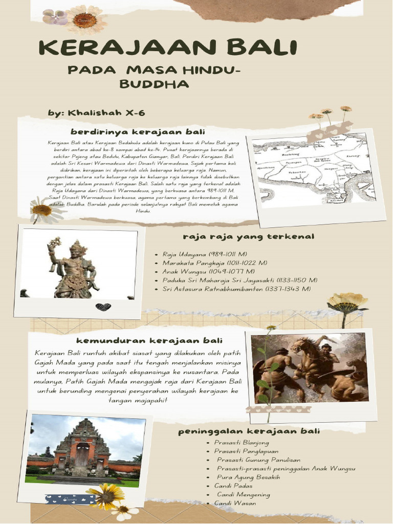 kerajaan bali dimasa hindu-budha (Infographics) real | PDF