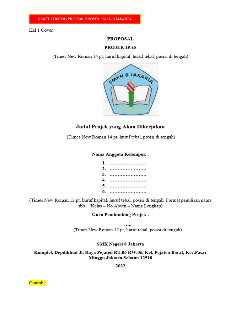 Format - Proposal Projek | PDF