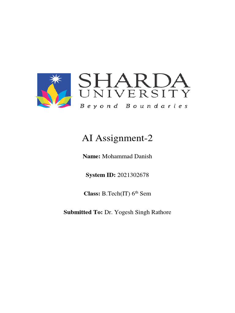 Ai Assignment 2 D Download Free Pdf Mathematical Optimization Discrete Mathematics