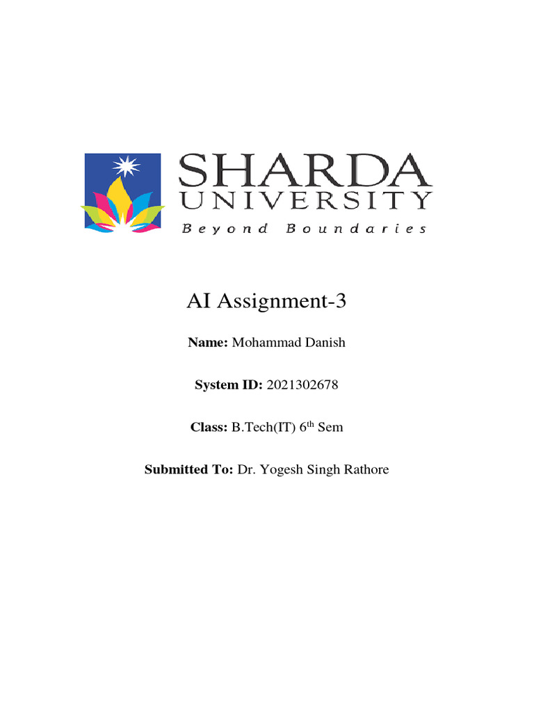 Ai Assignment 3 D | PDF | Mathematical Optimization | Algorithms