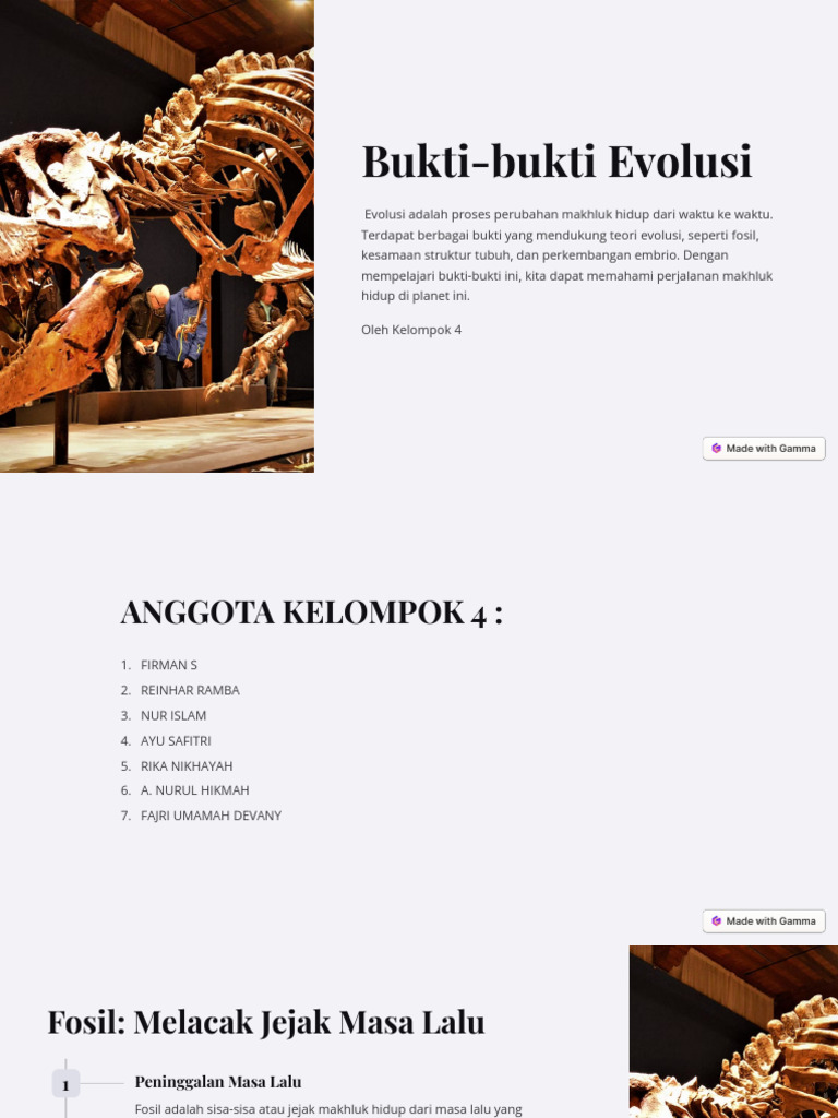 Bukti Bukti Evolusi | PDF