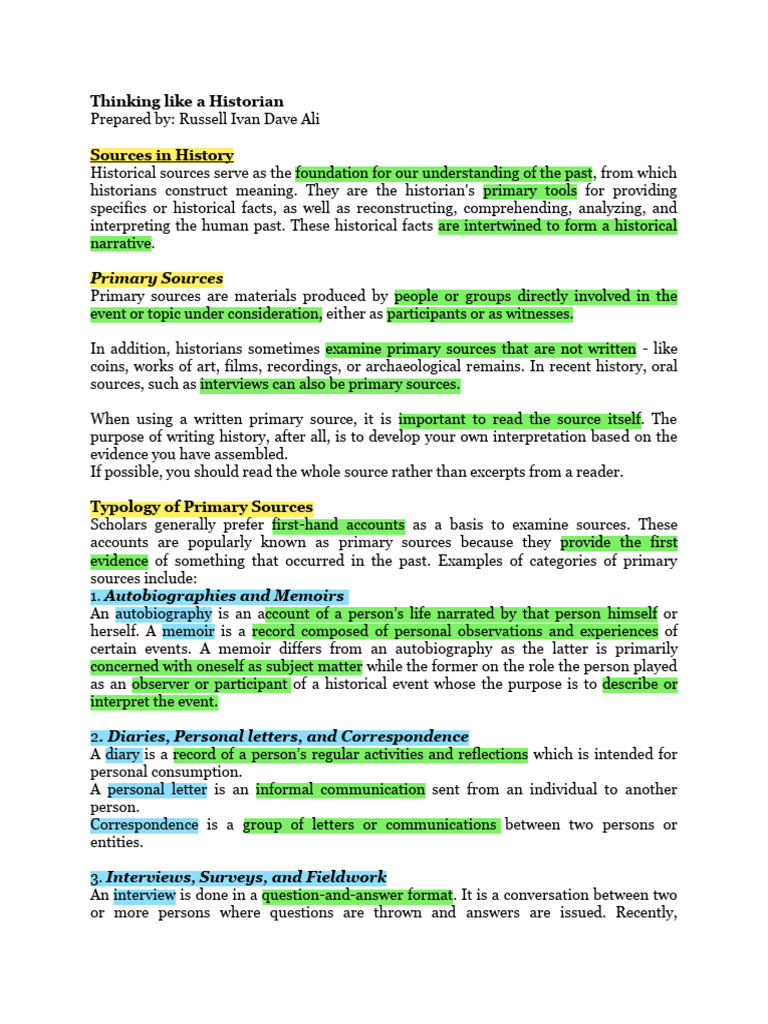 Sources of History and Historical Criticism | PDF | Primary Sources ...