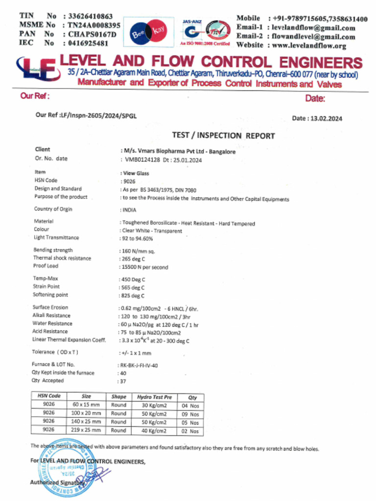 Inspection Report | PDF