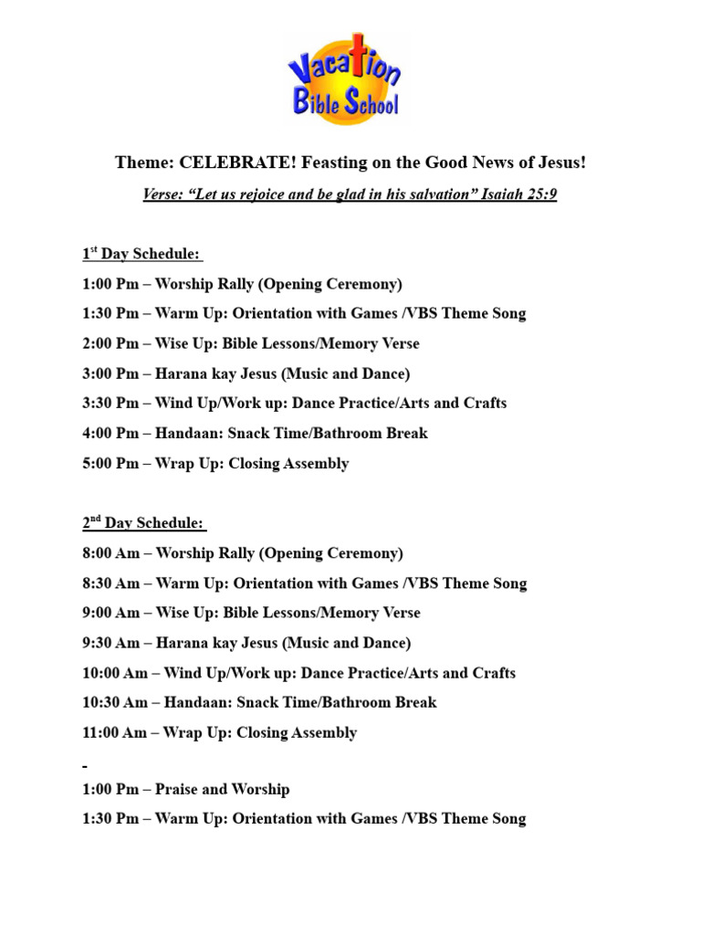 Theme: CELEBRATE! Feasting On The Good News of Jesus!: Verse: "Let Us ...