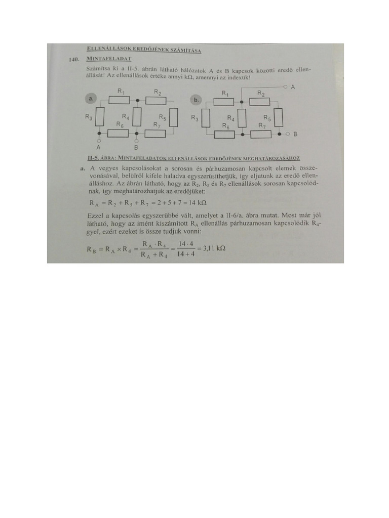 Eredő Számítás Gyakorlás Megoldás | PDF