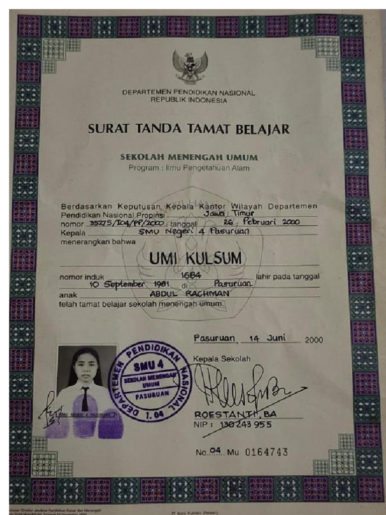 Data Umi Kulsum | PDF