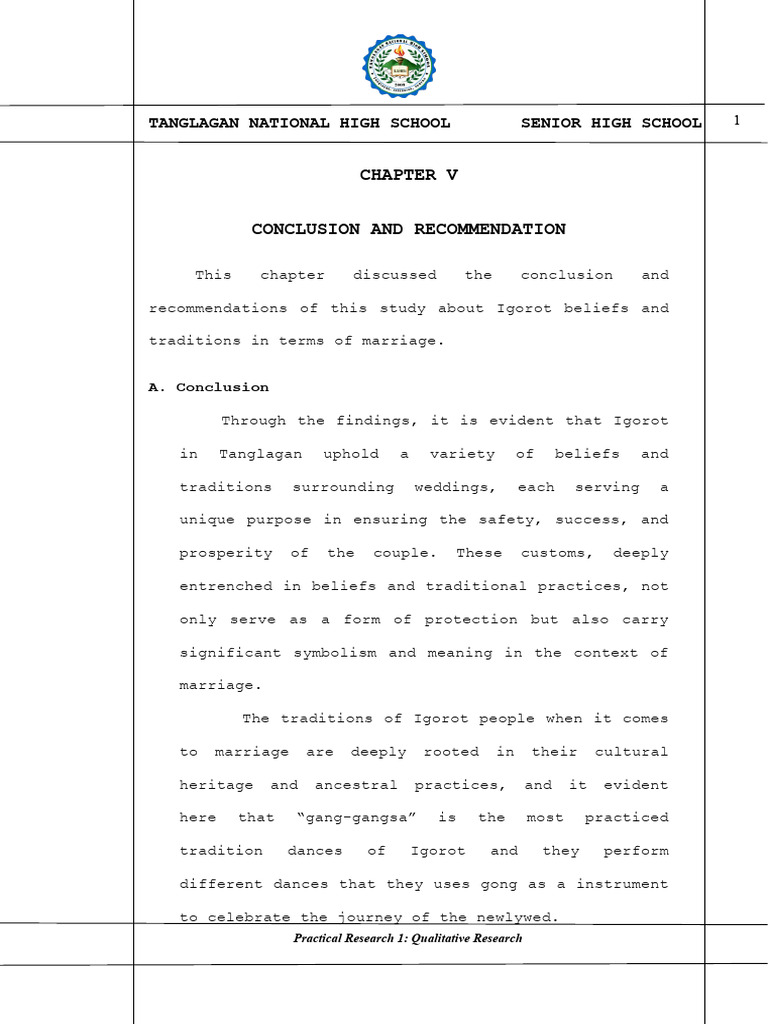 Chapter V | PDF | Traditions | Marriage