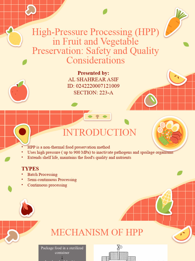 HPP in Food Preservation | PDF