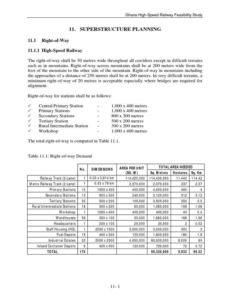 11 Superstructure Planning | PDF | Rail Transport | High Speed Rail