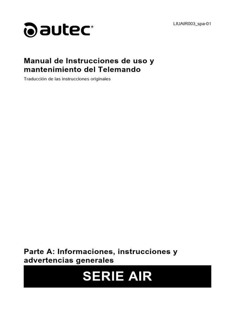 Manual de Telemando Autec: Uso Seguro | PDF | Radio | Regulación