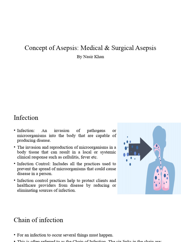 Concept of Asepsis Medical & Surgical Asepsis | PDF | Infection | Surgery