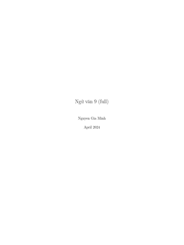 Ngu Van 9 Full | PDF