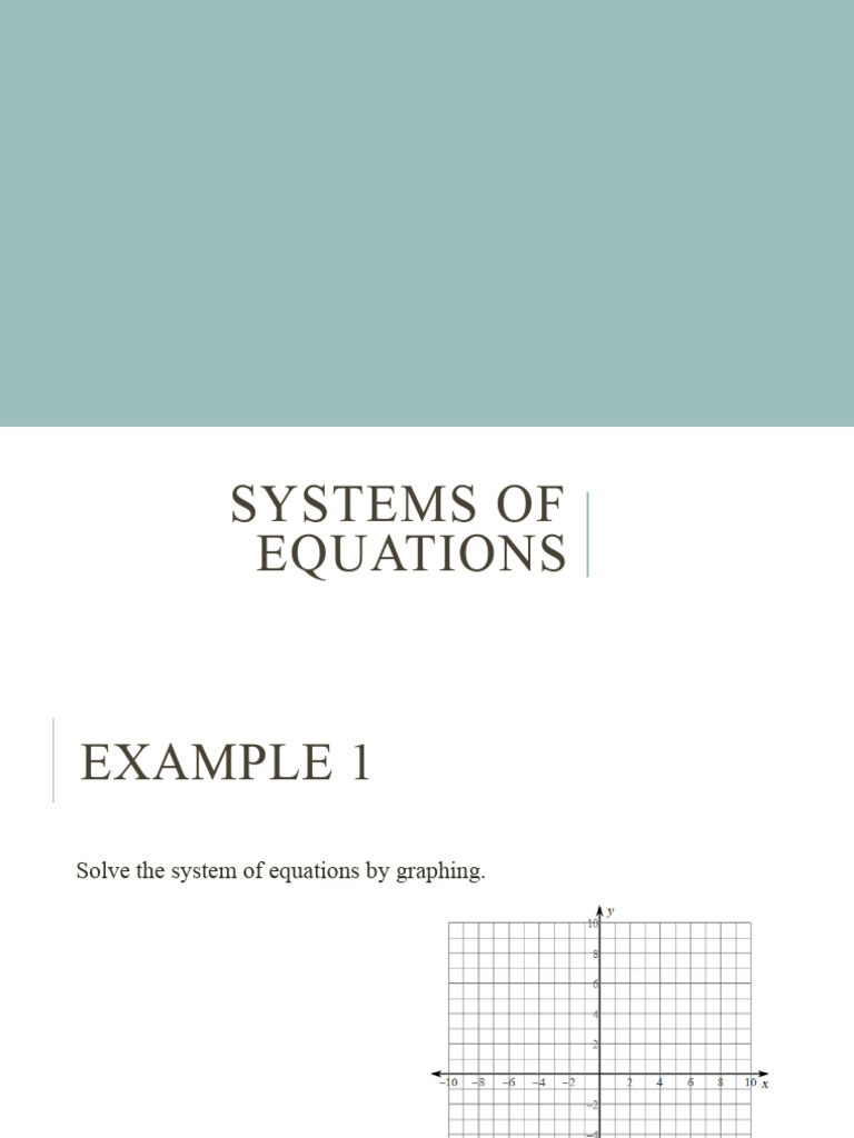 Systems of Equations Methods | PDF