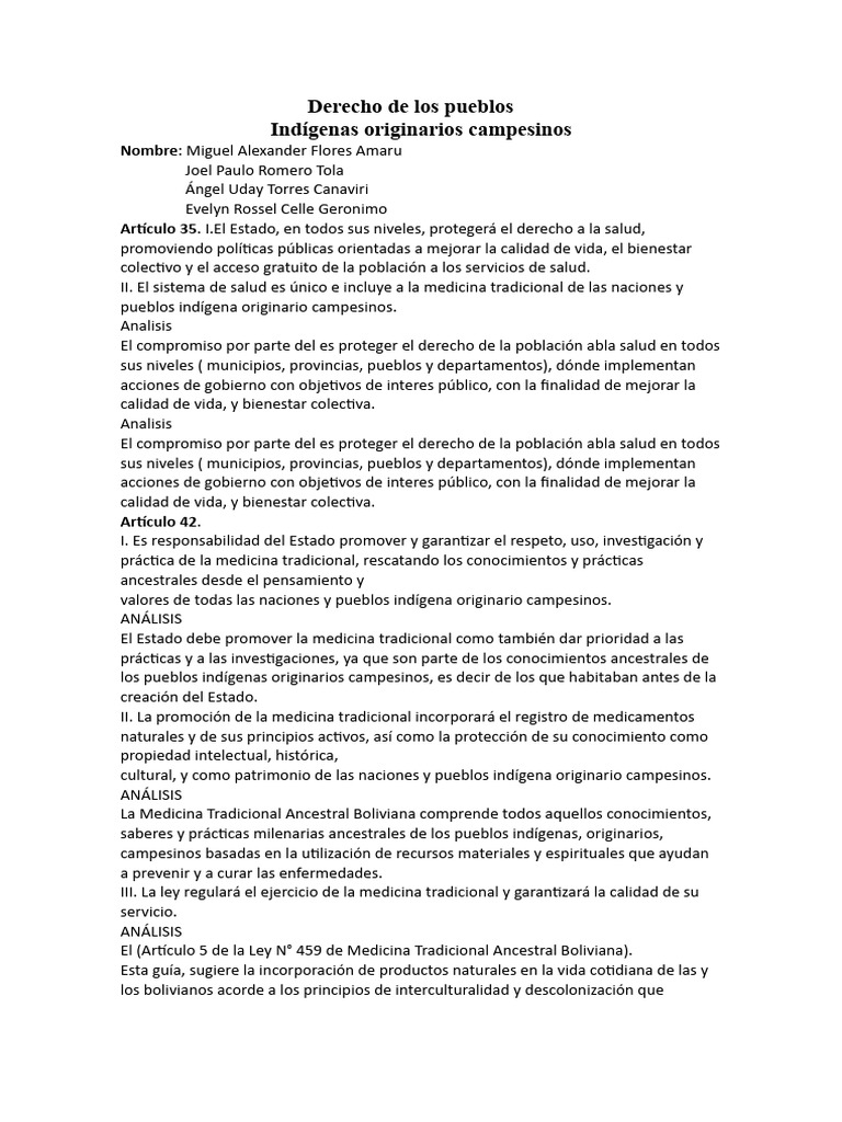 Tarea 3 P.I.O.C | PDF | Bolivia | Interculturalidad