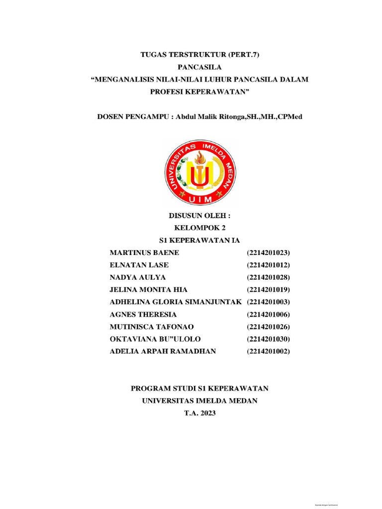 Tugas Terstruktur Pancasila Pert.7 | PDF