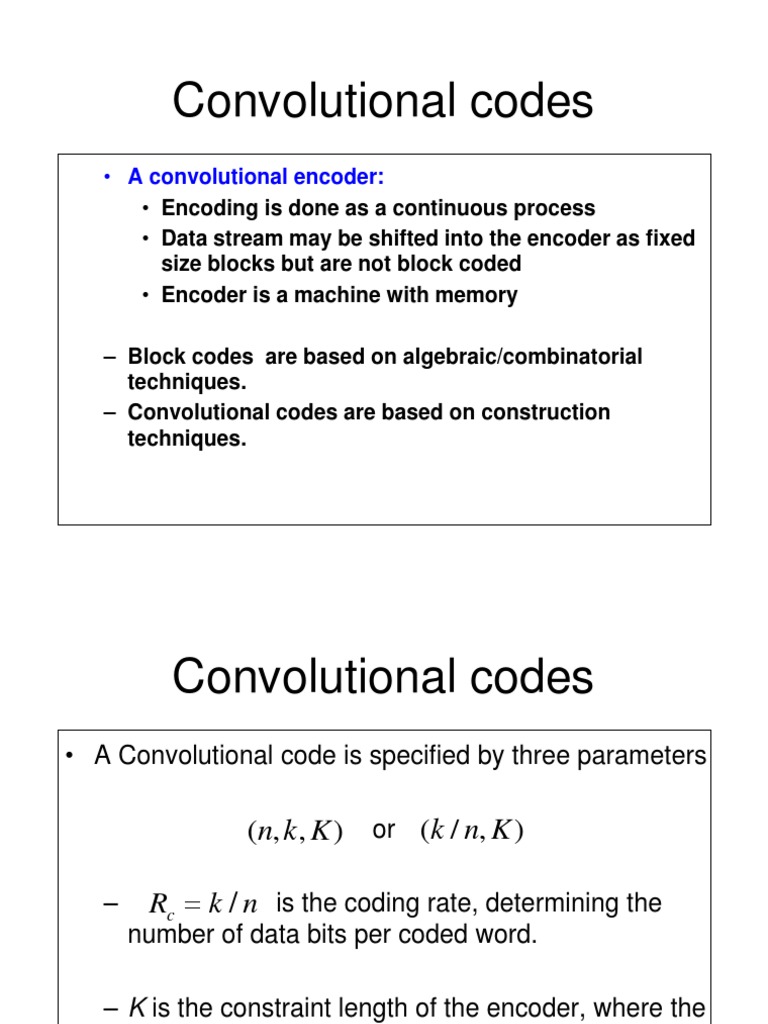 Understanding Convolutional Codes | PDF | Discrete Mathematics | Algorithms