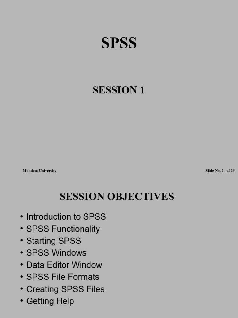Introduction to SPSS Basics | PDF | Spss | Computing