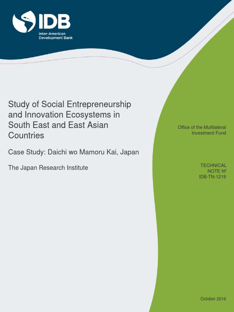 Study of Social Entrepreneurship and Innovation Ecosystems in South ...