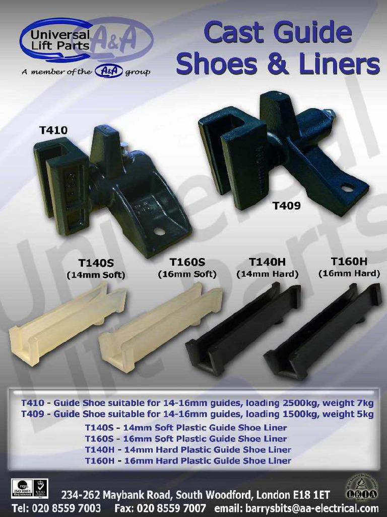 Cast Guide Shoes & Liners | PDF