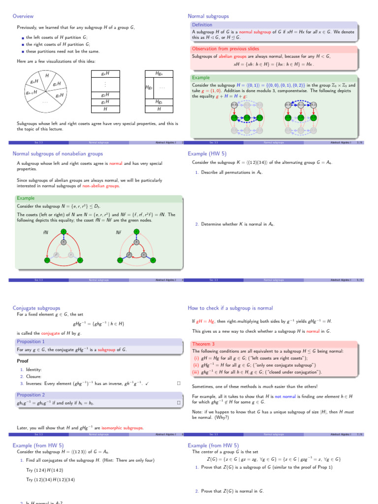 Sec 3 P 3 Handout | Download Free PDF | Group Theory | Abstract Algebra