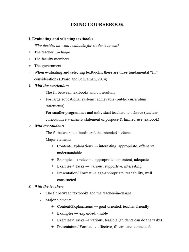 Using Coursebook - Assessment & Testing | Download Free PDF ...