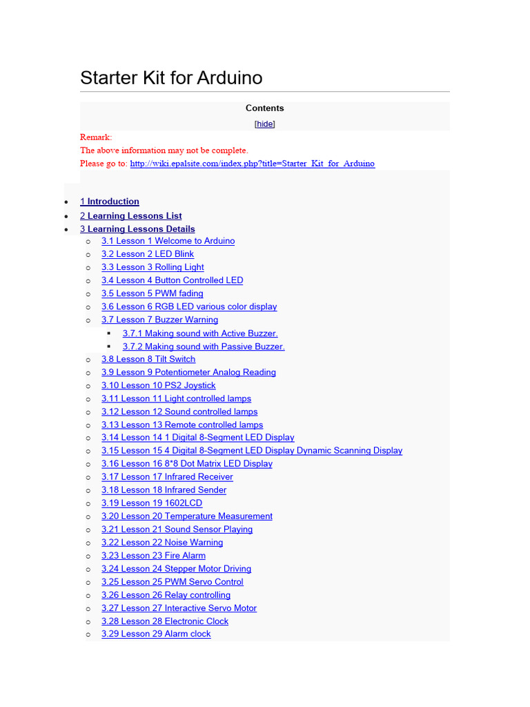 Refference Arduinofile | PDF | Arduino | Light Emitting Diode