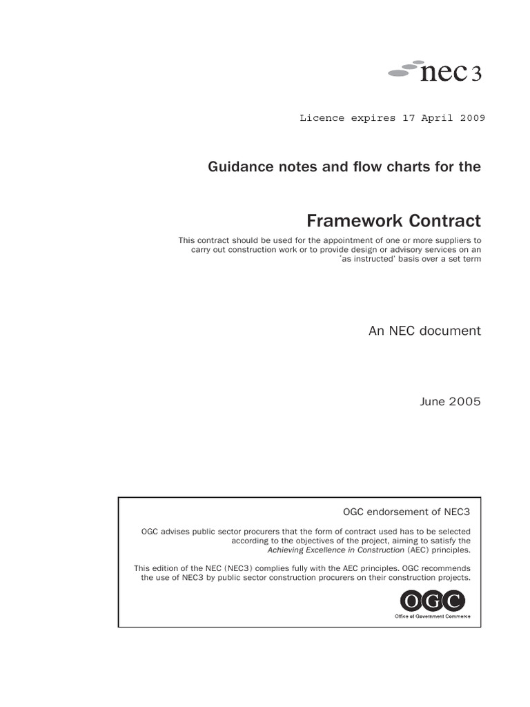 Guidance Notes and Flow Charts For The Framework Contract | Download ...