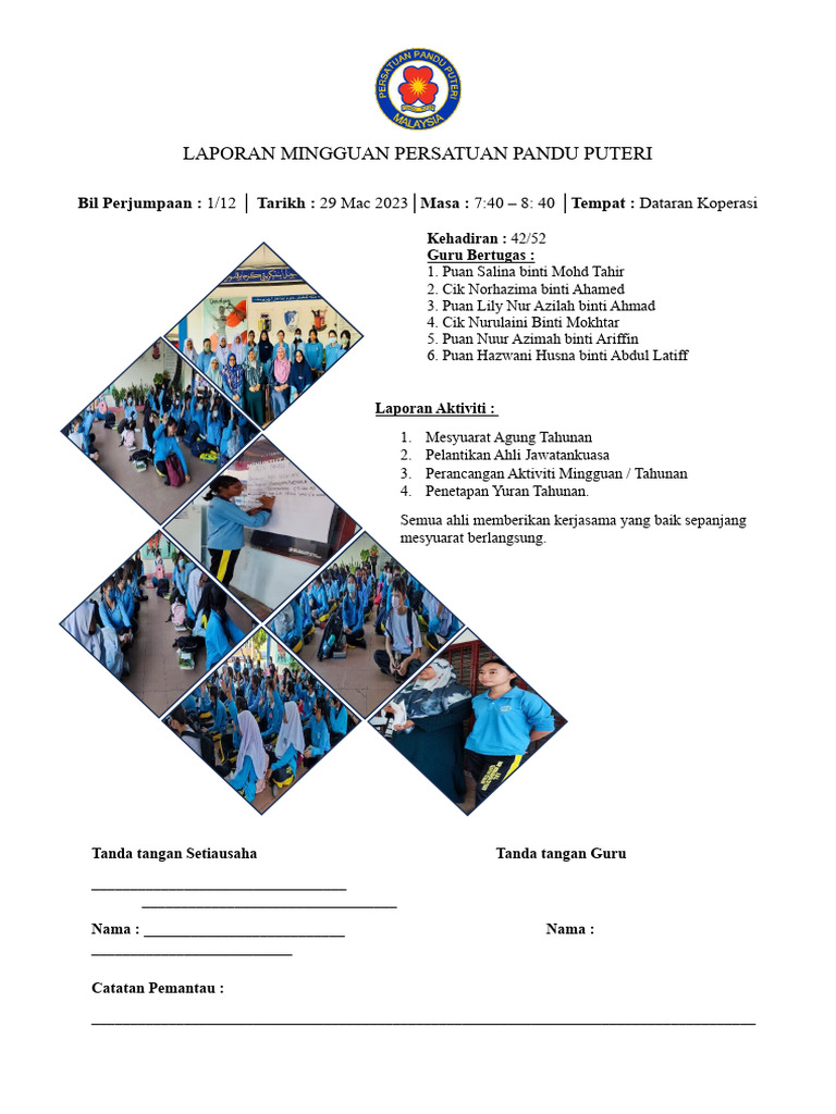 Laporan Minggu 1 | PDF