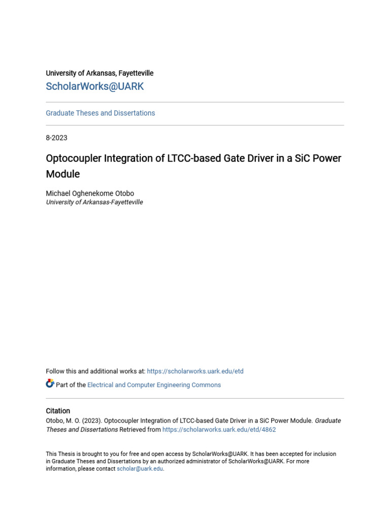 Optocoupler Integration of LTCC-based Gate Driver in A SiC Power | PDF ...