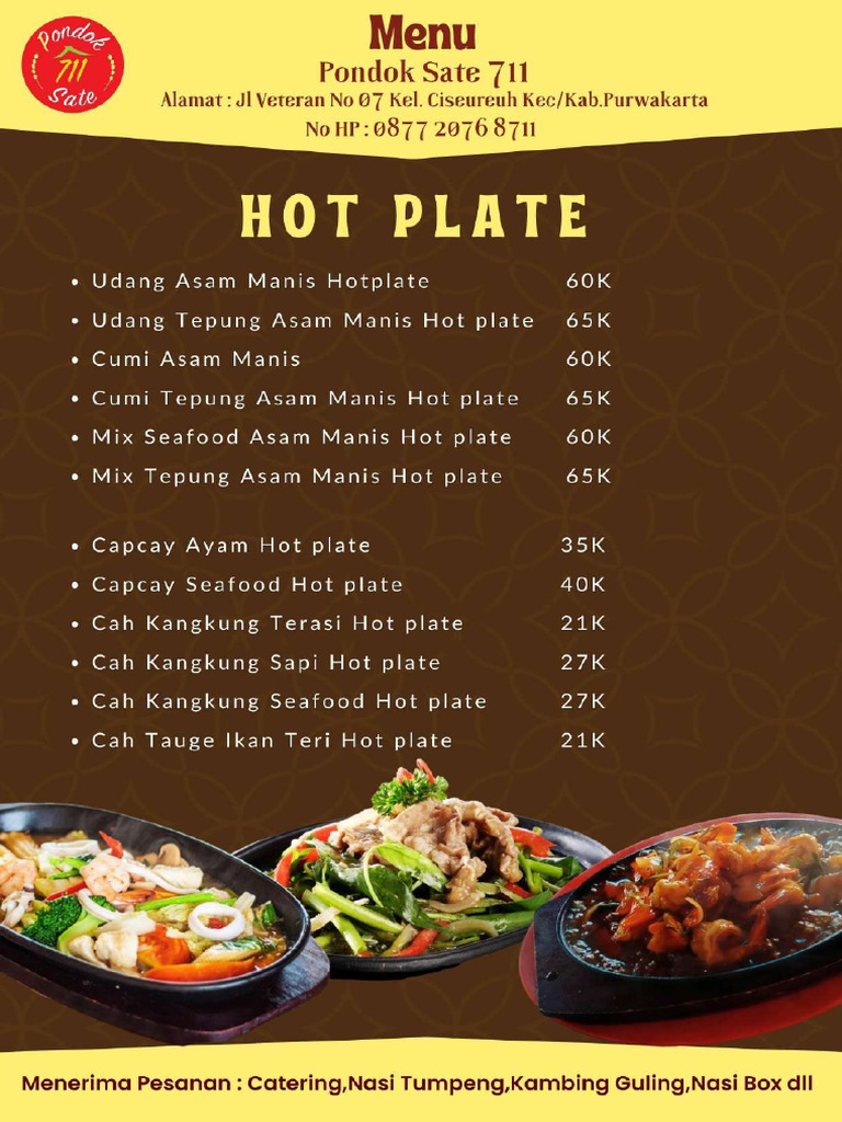 MENU Pondok Sate 711 | PDF