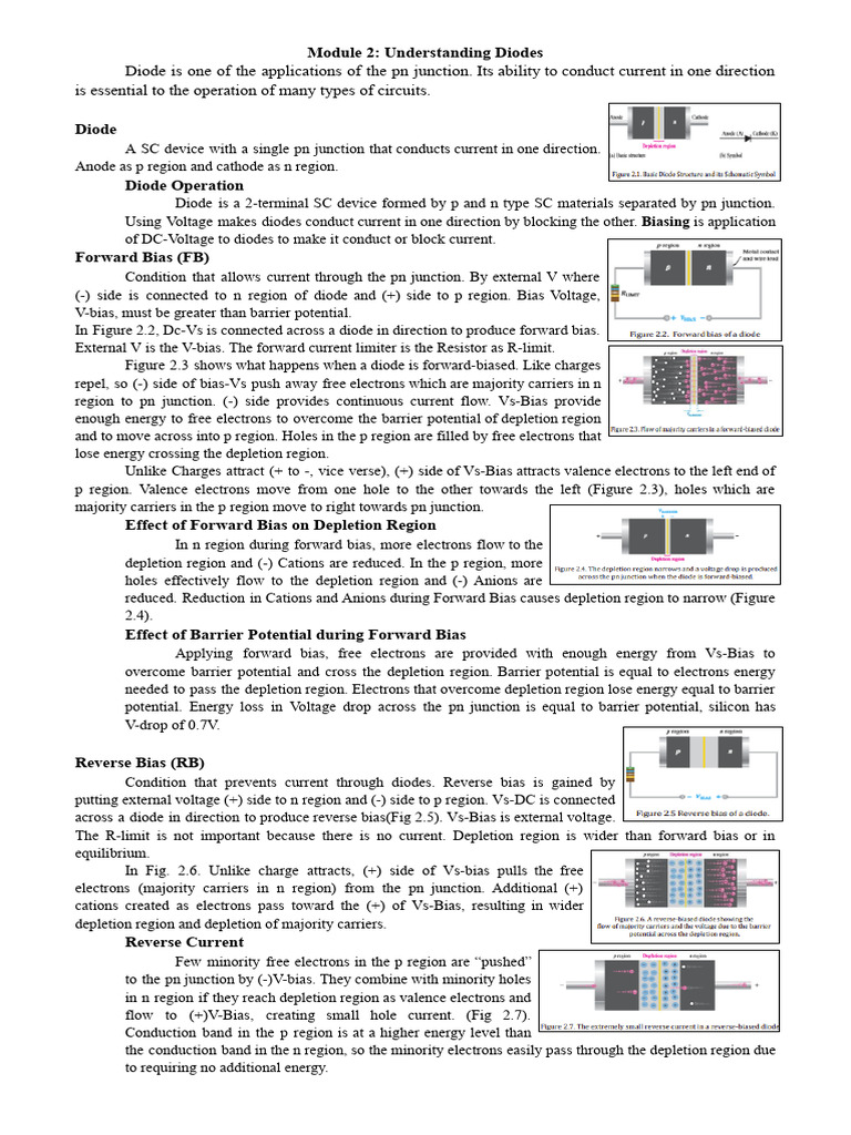 Module 2_ Understanding Diodes | PDF | P–N Junction | Diode