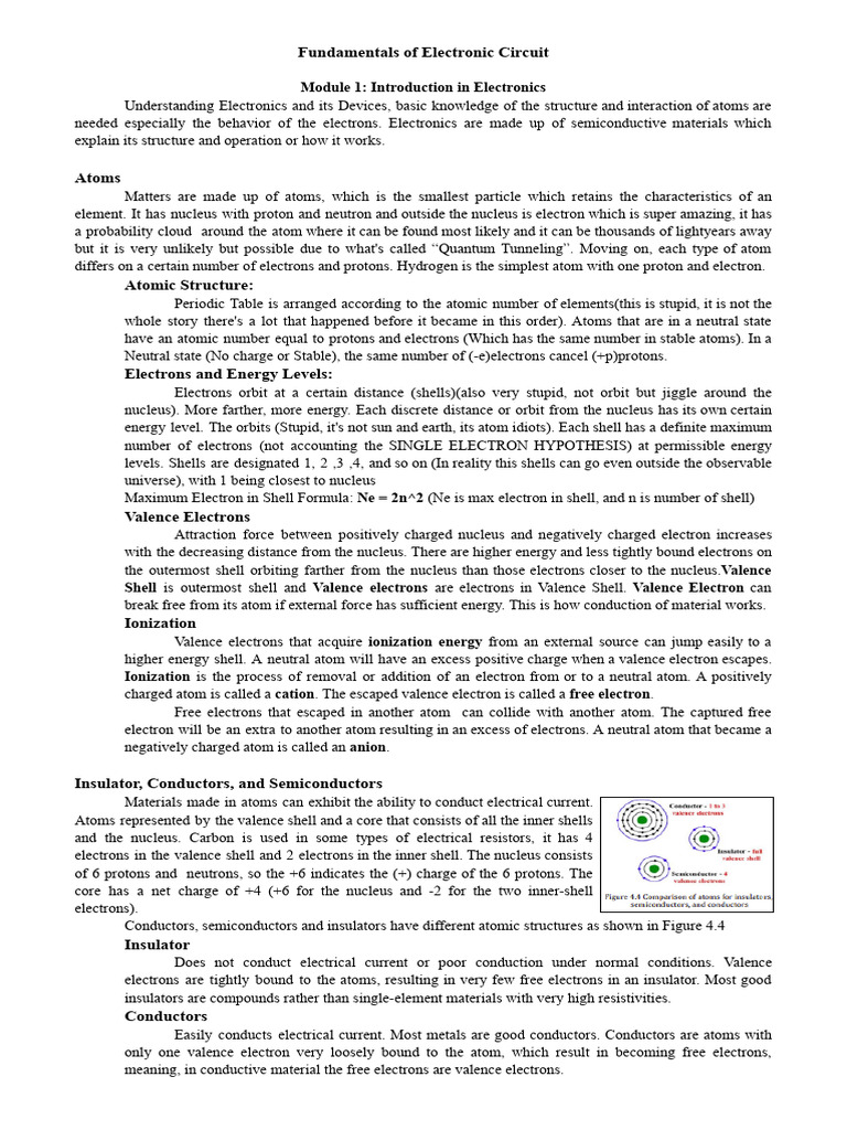 Fundamentals of Electronic Circuit | PDF | P–N Junction | Semiconductors