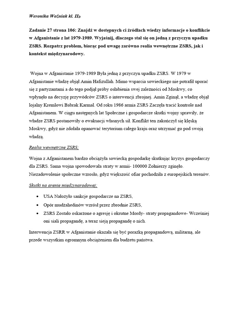 Zadanie 27 Strona 106 HiT | PDF