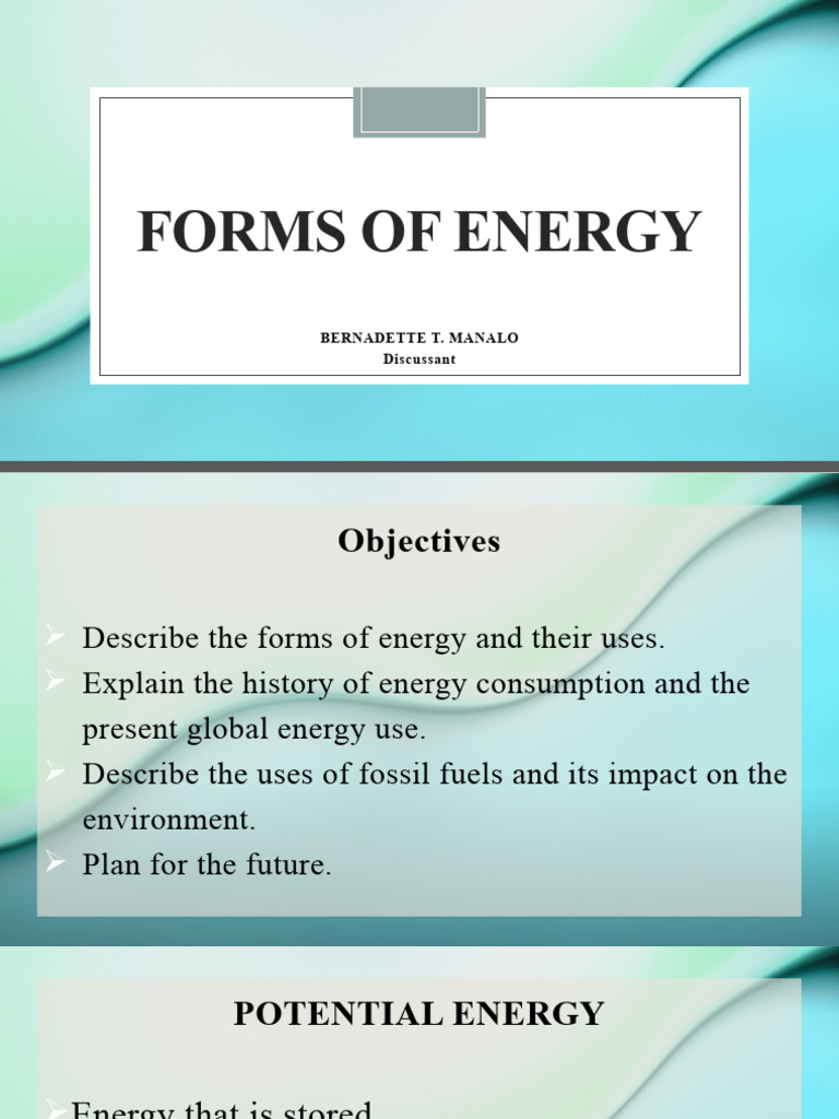 FORMS OF ENERGY | PDF | Petroleum | Fuels
