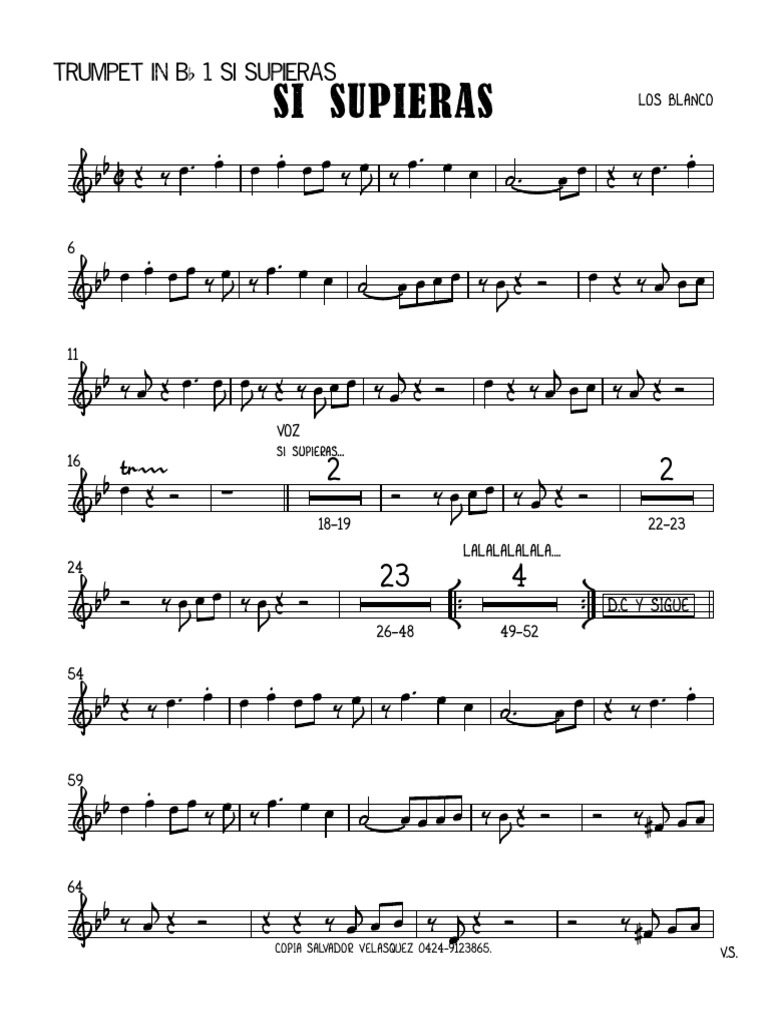 Si Supieras Trompeta 1 | PDF