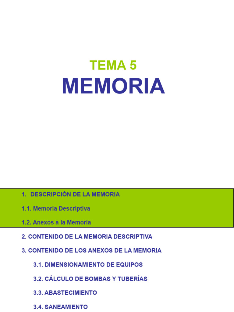 Tema 5.memoria | PDF | Alcantarillado | Ingenieria Eléctrica