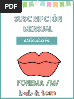 Cuadernillo Fonema M | PDF | Fonología | Fonética