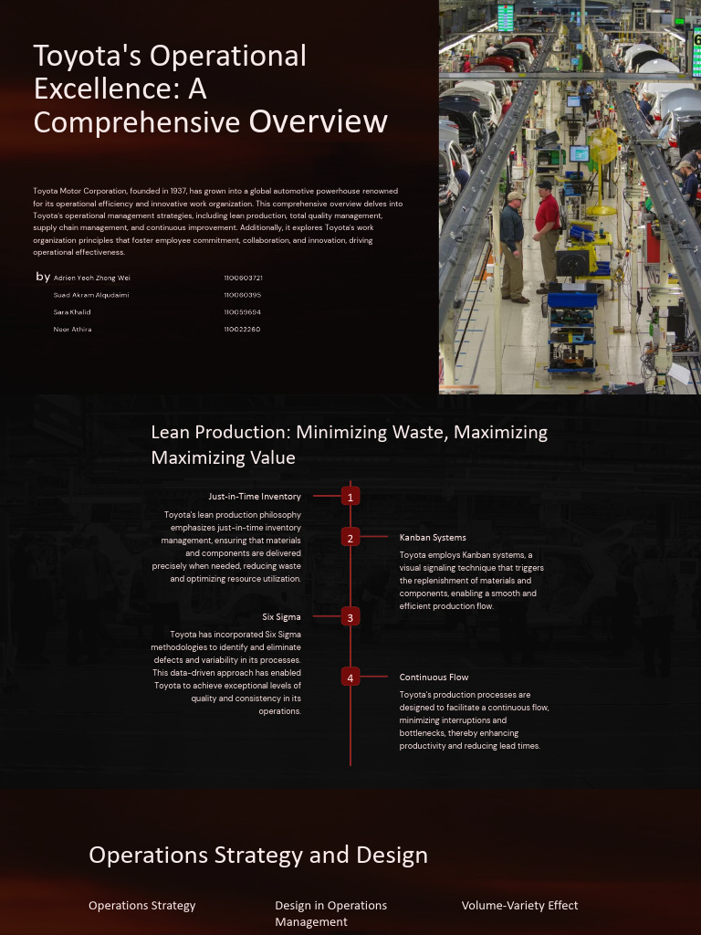 Toyotas Operational Excellence A Comprehensive Overview | PDF | Lean ...