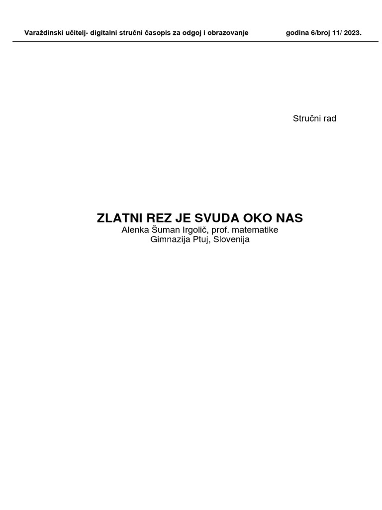 Zlatni Rez | PDF