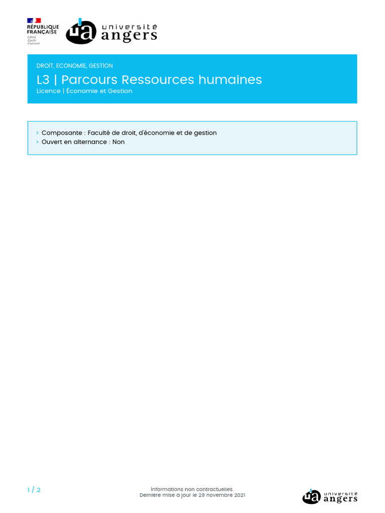Licence L3 en Ressources Humaines | PDF | Union européenne | Gestion ...