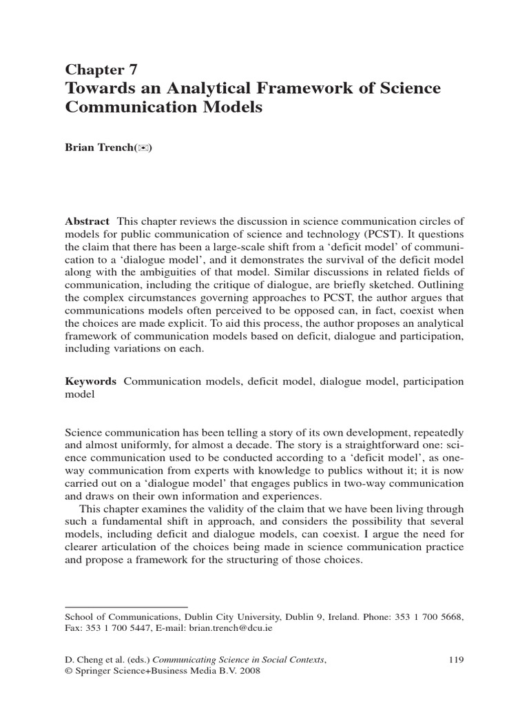 Framework Analytical For Scientific Communication | PDF | Science | Communication