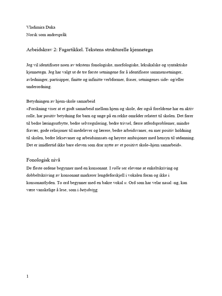 Arbeidskrav 2 | PDF